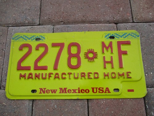 New Mexico Manufactured Home license plate # 2278 | eBay