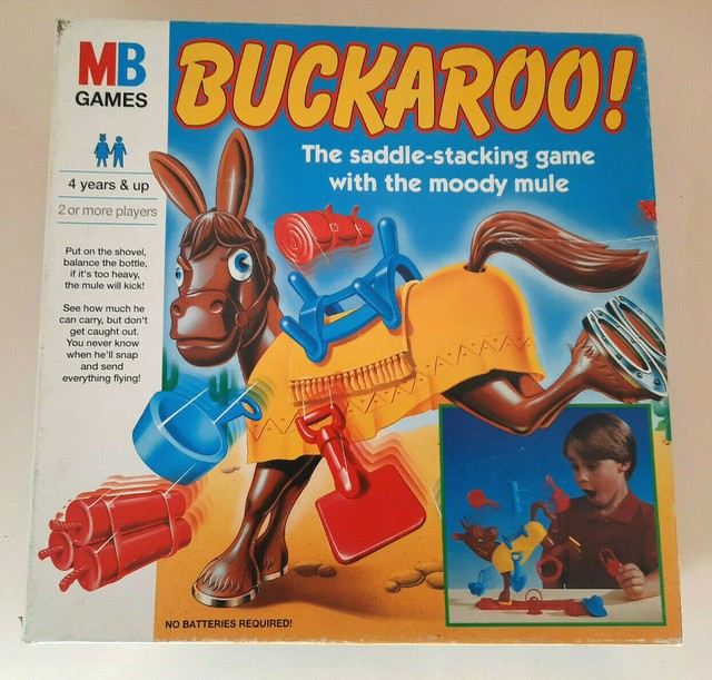 Vintage 1996 Hasbro MB Games Buckaroo Board Game 100 Complete Great for ...