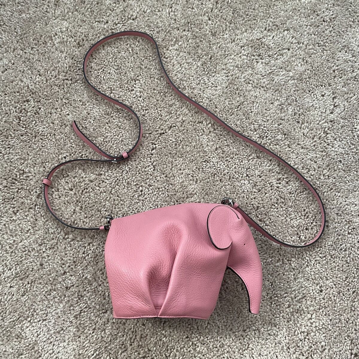 Loewe Elephant Mini Bag Crossbody Candy Pink Leather | eBay Loewe Elephant Mini Bag Crossbody Candy Pink Leather | eBay