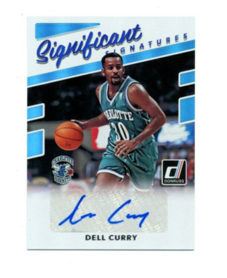 2017-18 Panini Donruss Significant Signatures Dell Curry Auto Hornets ...