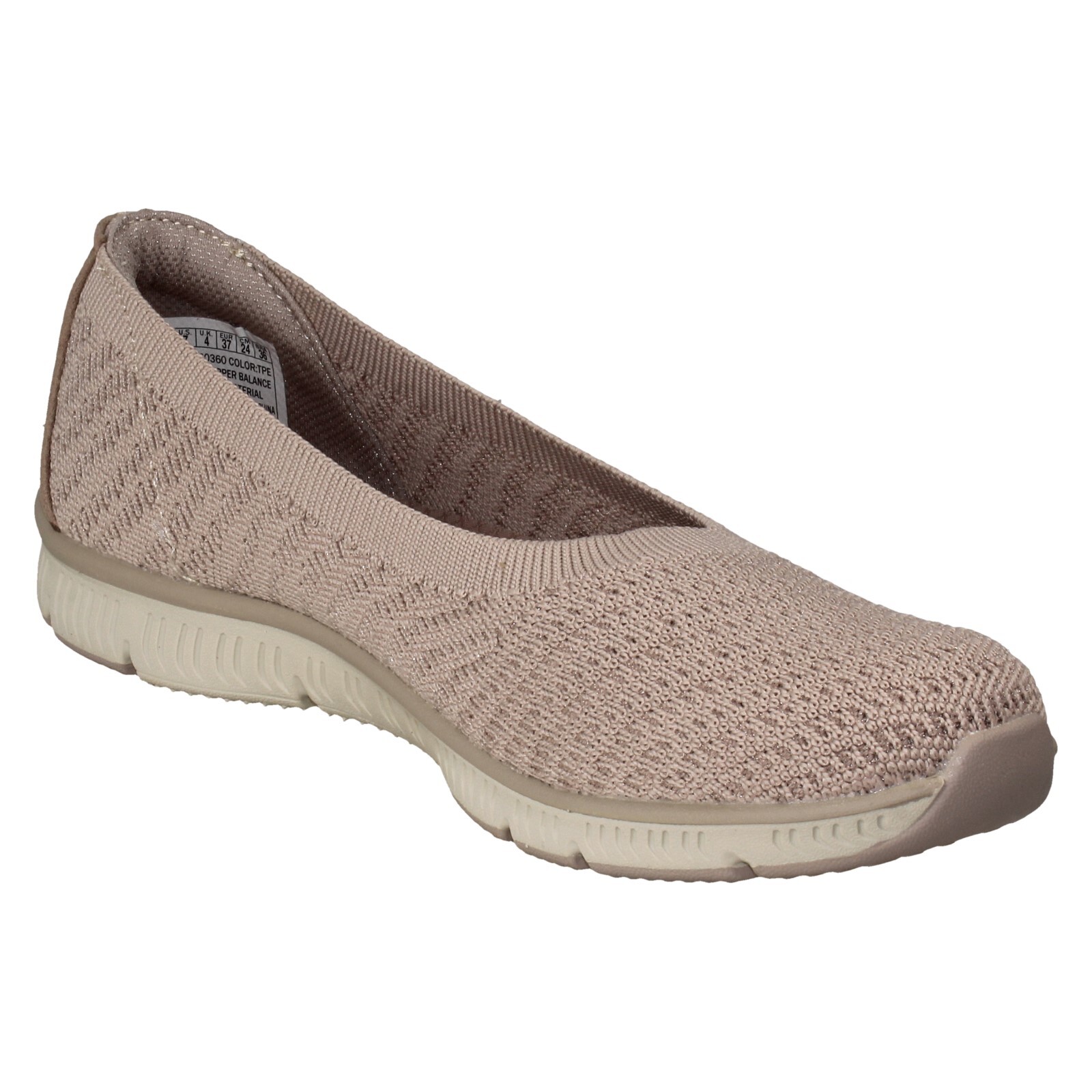 LADIES SKECHERS MACHINE WASHABLE VEGAN SLIP ON CASUAL SHOES ...