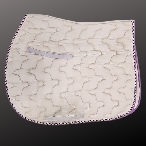 Equi-Prix BT Crump English All Purpose Saddle Pad White Purple Pre ...