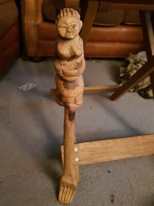 African Tribal Hand Carved Wooden back scratcher 17" made in Ghana | eBay