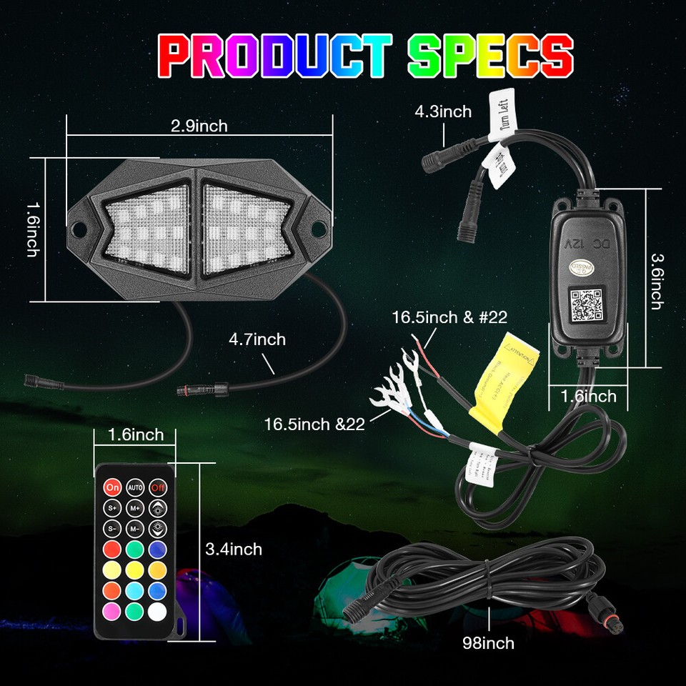 For Can Am Maverick X3 Max UTV 37" Chase Light Bar + Curved RGB LED ...