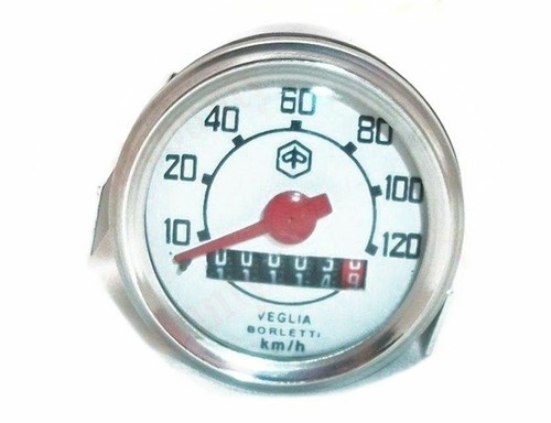Vespa Classic White Face Vintage Speedometer 120 Kmph Speedo ECs | eBay ...