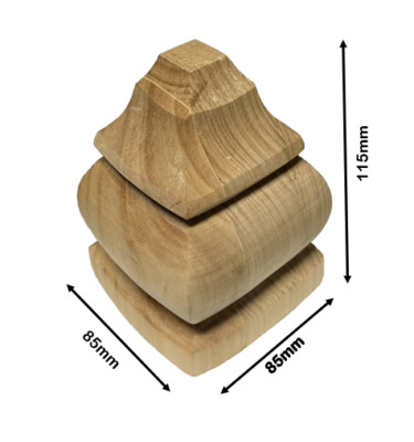 85mm Square Windsor Fence Capital Post Knob Treated Pine H3 LOSP ...