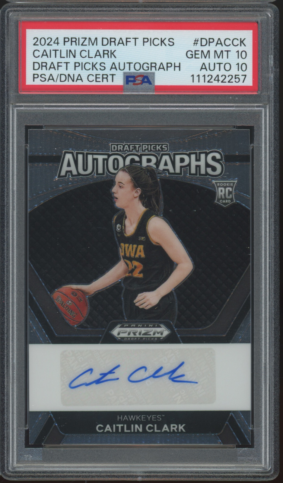 Caitlin Clark Prizm 1-1 Sets Record Price for Any Women's Sports Card