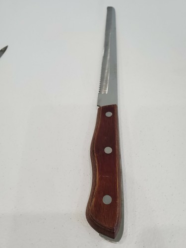 Vintage Maxam Steel Bread Knife Serrated Wood Handle Made in Japan 15.5 ...