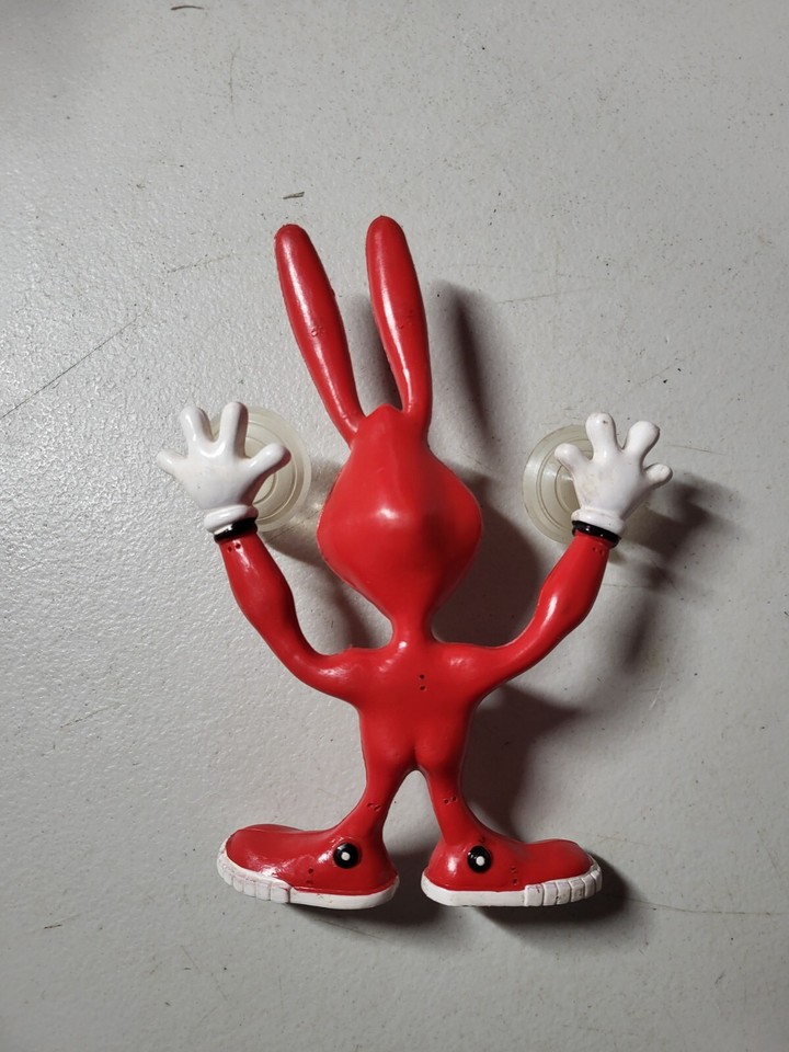 Vintage Domino's Pizza Mascot Yo Noid Rubber Suction Cup Hanging Toy VG ...