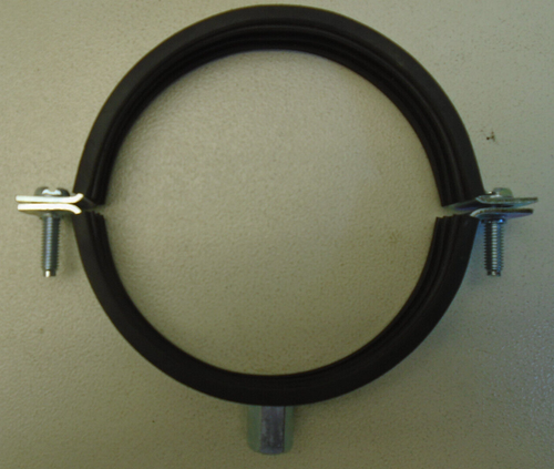 Rubber Lined Steel Pipe Bracket & Clamp 105-115mm, BOSS threaded both ...