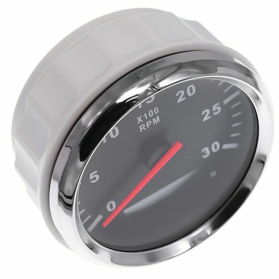 85mm Tachometer 3000 RPM Tacho Sensor with LCD Hourmeter For Car Boat ...