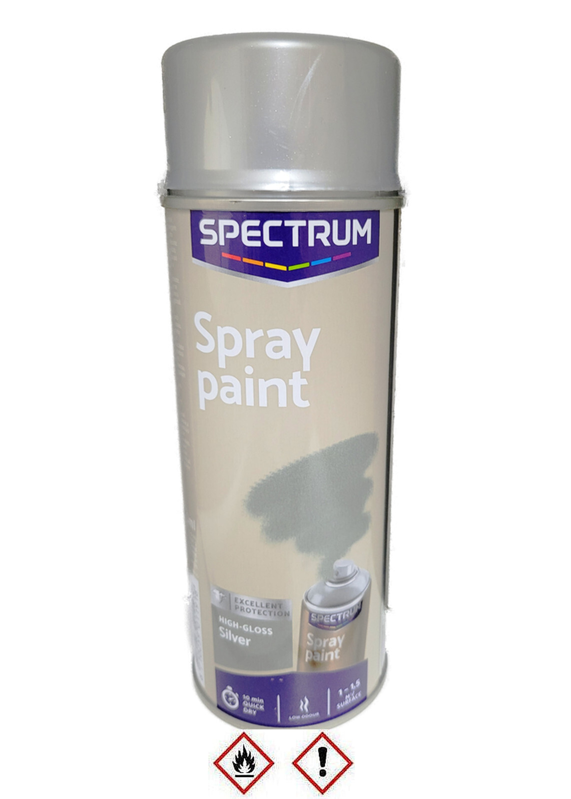 Spectrum Sprühlack Silber Glänzend ACRYL Lackspray Silver High-Gloss ...