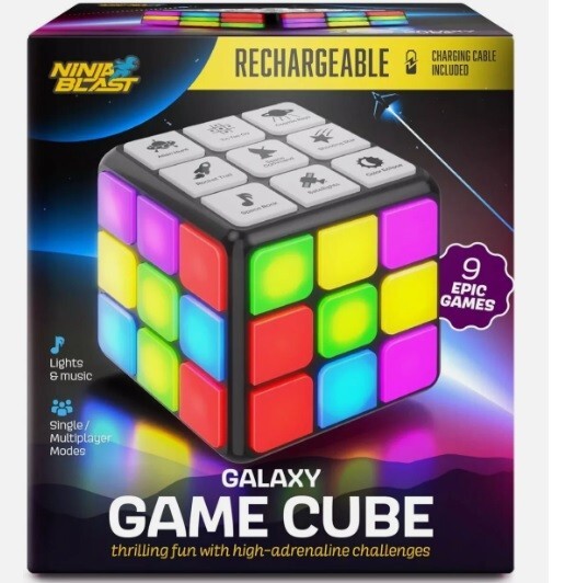 Rechargeable Game Galaxy Cube 9 Fun Brain & Memory Games Cool Toys ...