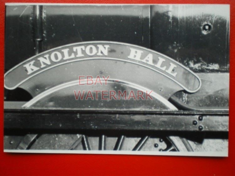 PHOTO GWR NAMEPLATE FOR KNOLTON HALL | eBay