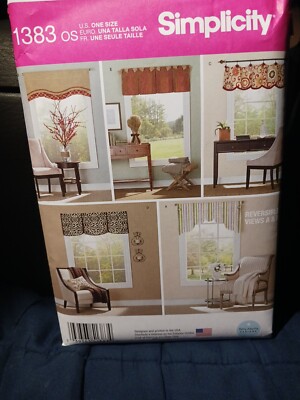 Simplicity 1383 Window Treatments Valances Sewing Pattern Uncut | eBay