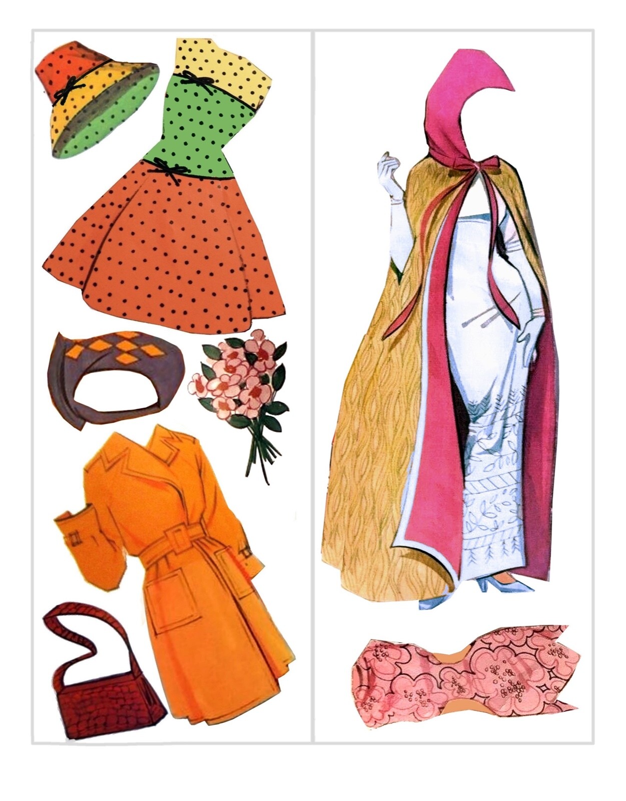 VINTGE 1967 BARBIE MAGIC PAPER DOLL MOD UNCUT ORG SZ LASER REPRODCTION ...