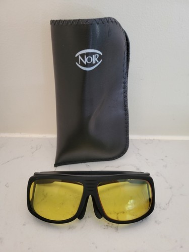 NOIR Sunglasses #50 Fits over Glasses w/ Removable Upper shield & Case ...