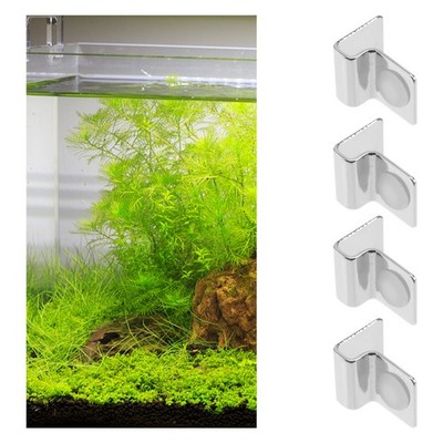 4 Pcs Lid Clips Fish Tank Cover Glass Brackets Aquarium Water Pipe ...
