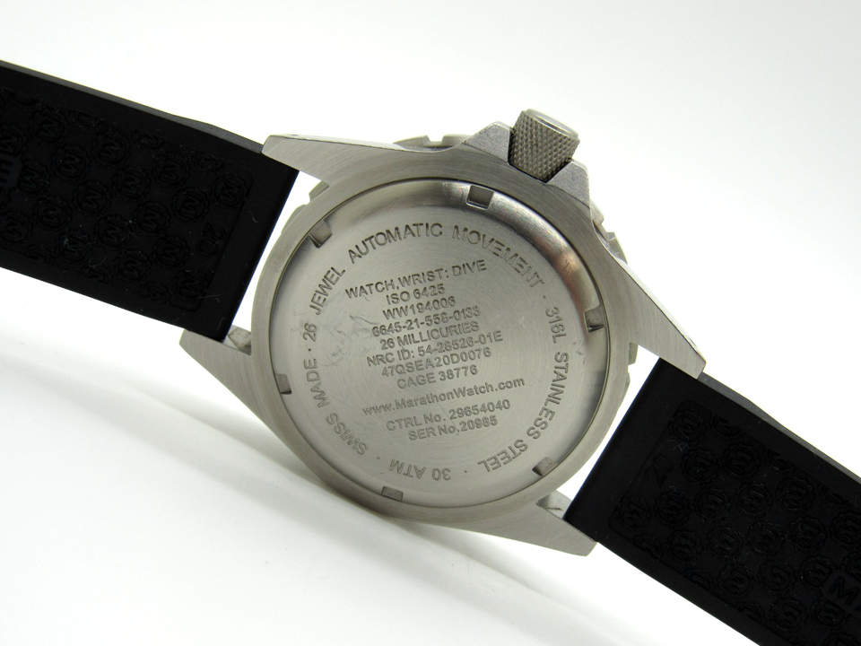 MARATHON US Govt Issue GSAR 41mm Auto 300M Military Dive Watch With ...