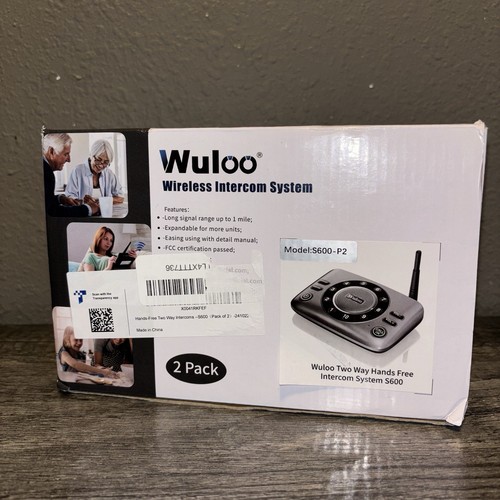 Wuloo S600-P2 Black Gray Full Duplex Wireless Intercom System 2 Pack | eBay