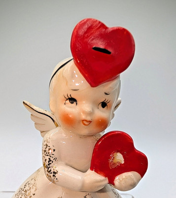 Vintage Norcrest Adorable February Angel Valentine F-120 Spaghetti Trim ...