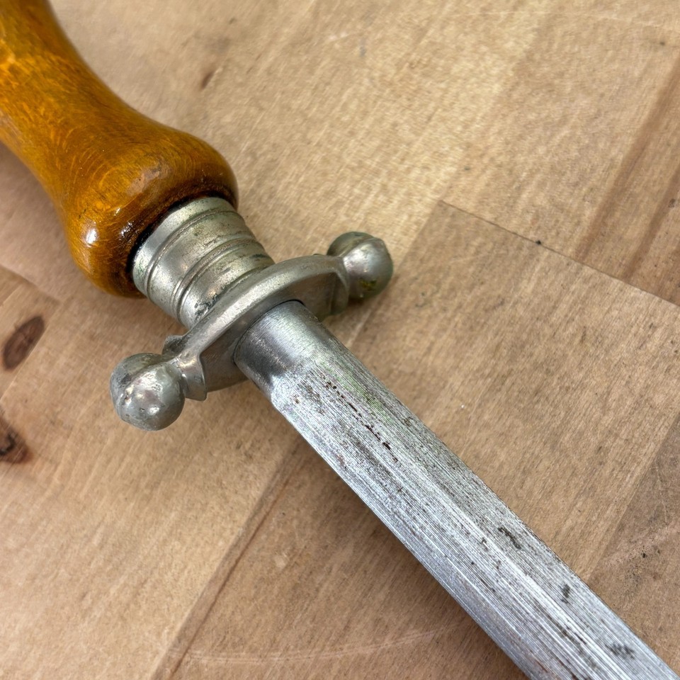 Vtg Ludwig Schiff Knife Sharpening Steel Hone Wood Handle Solingen ...