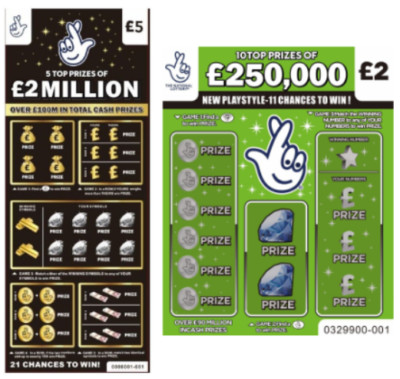 4x Fake joke lottery scratch cards, Winning scratch card Joke, lotto ...