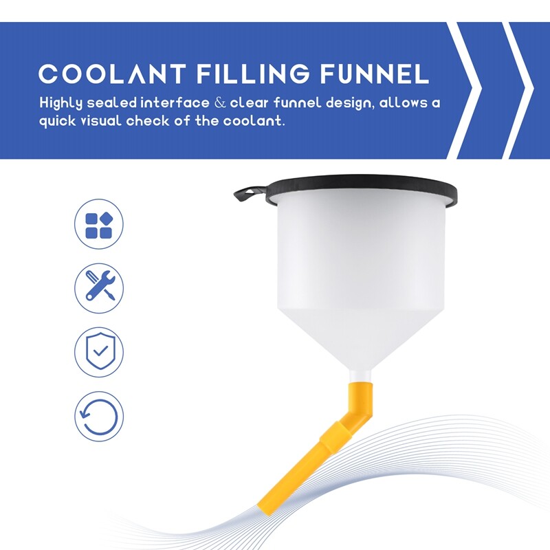 15PCS/Set Car Radiator Coolant Filling Funnel Kit Spill Proof Cooling ...