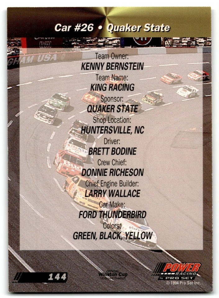 1994 Power Quaker State #144 | eBay