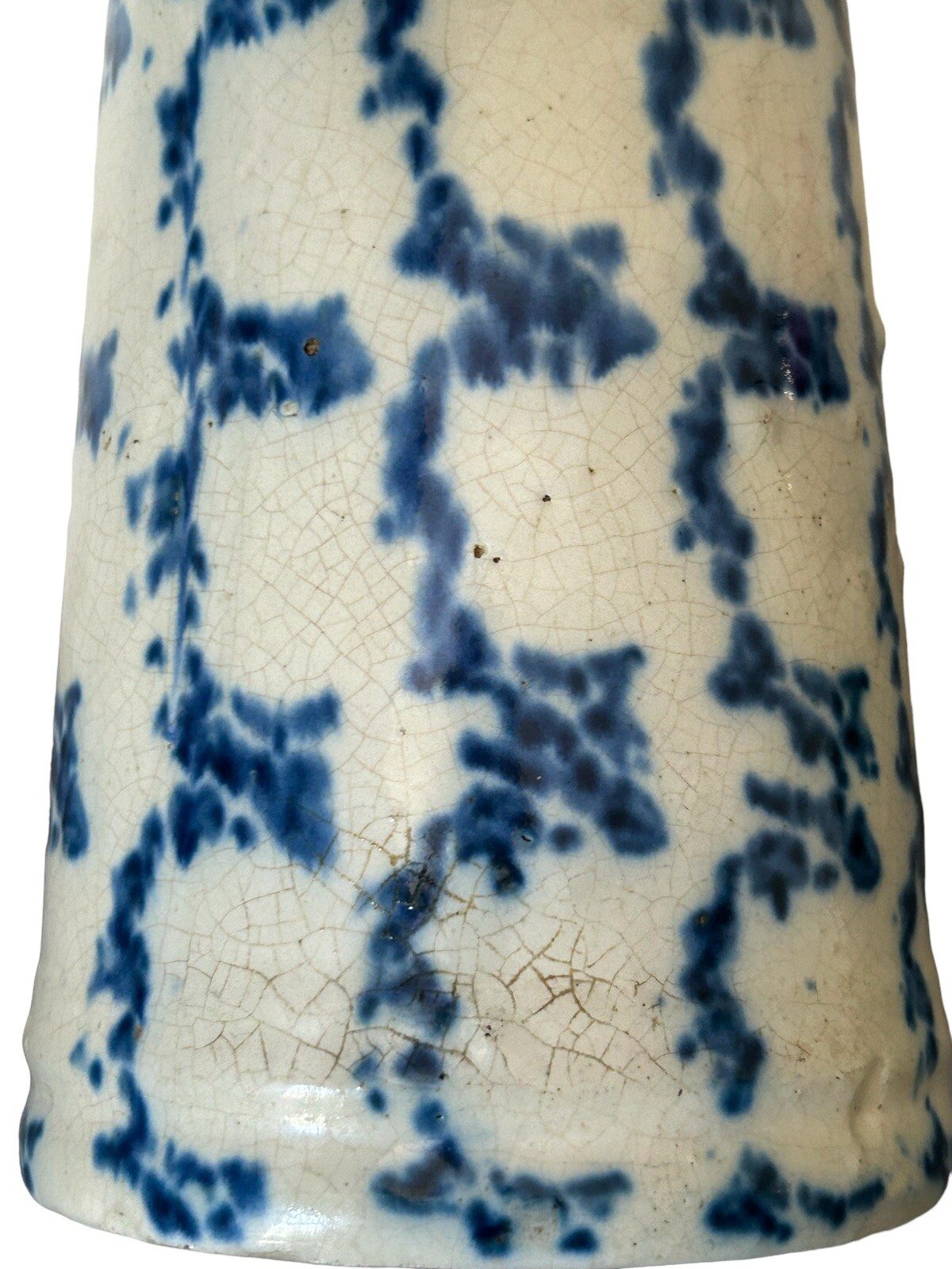 19th Century Antique Decorated Pattern Design Spongeware 9" Water ...