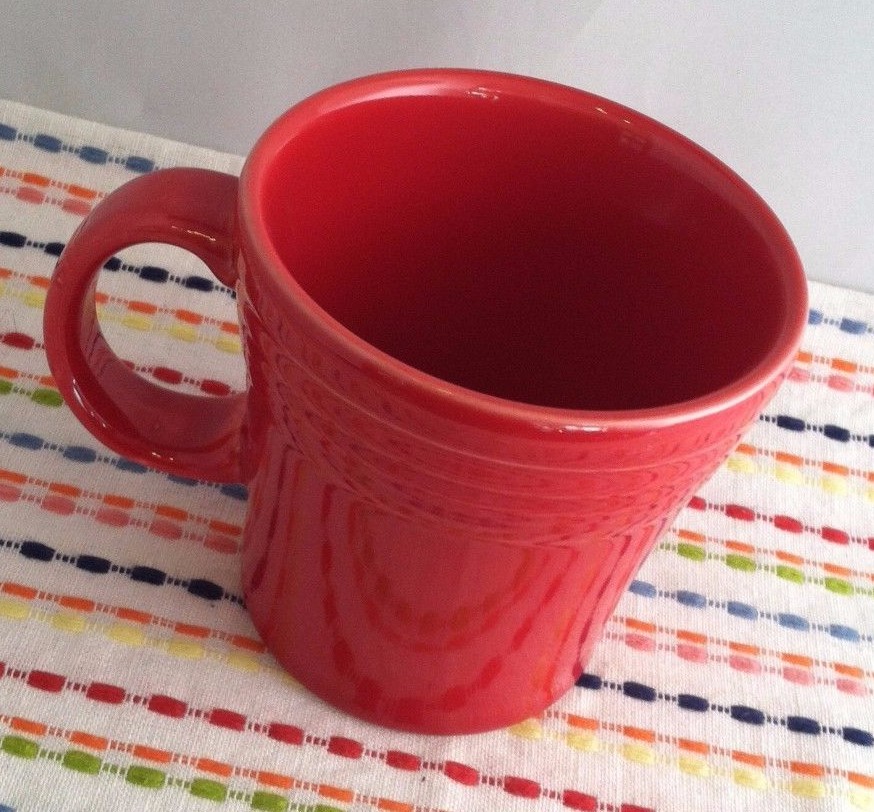 Fiestaware Scarlet Tapered Mug Fiesta Red 15 oz Bistro Mug | eBay