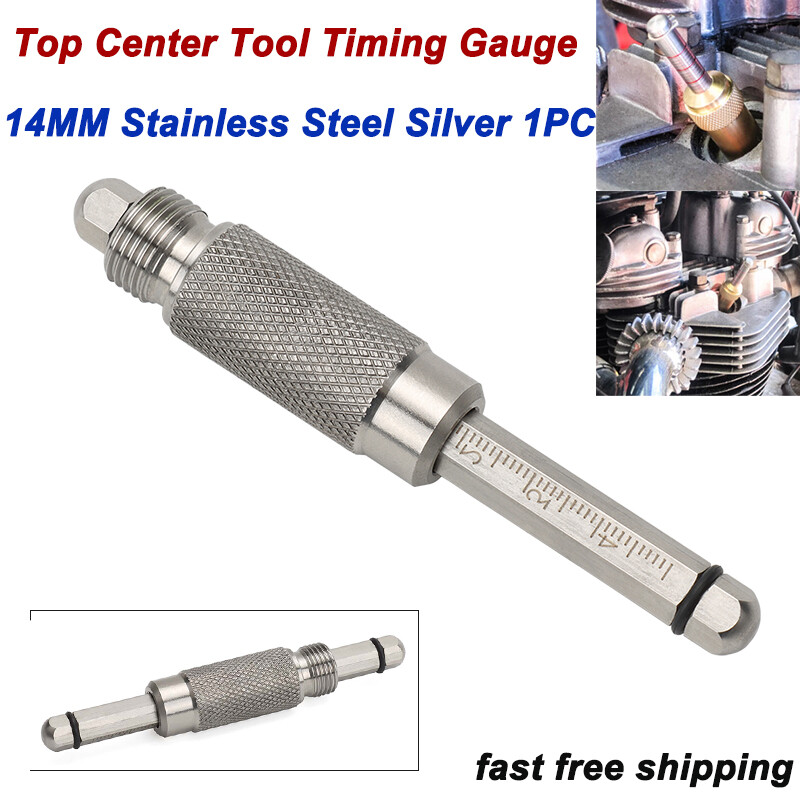 1 For 14mm Top Dead Center Timing Tool Gauge Screw Spark Plug Stainless ...