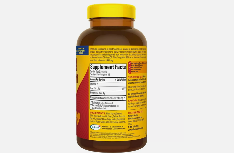 Nature Made CholestOff Plus 900 mg 210 Softgels Lower Cholesterol | eBay