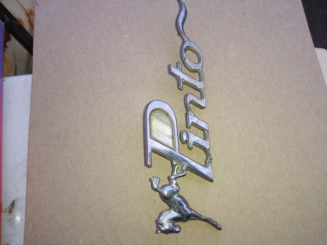 Ford Pinto Script Emblem FOMOCO OEM Badge 71 70s Vintage Pony Chrome ...