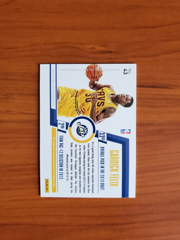Carrick Felix - 2014-15 Panini Prestige Bonus Shots #43 Autograph AUTO ...