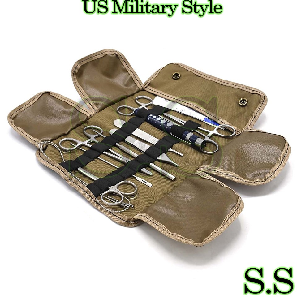 20 pcs Tan US Military Style Surplus Emergency Survival Kit with MOLLE ...
