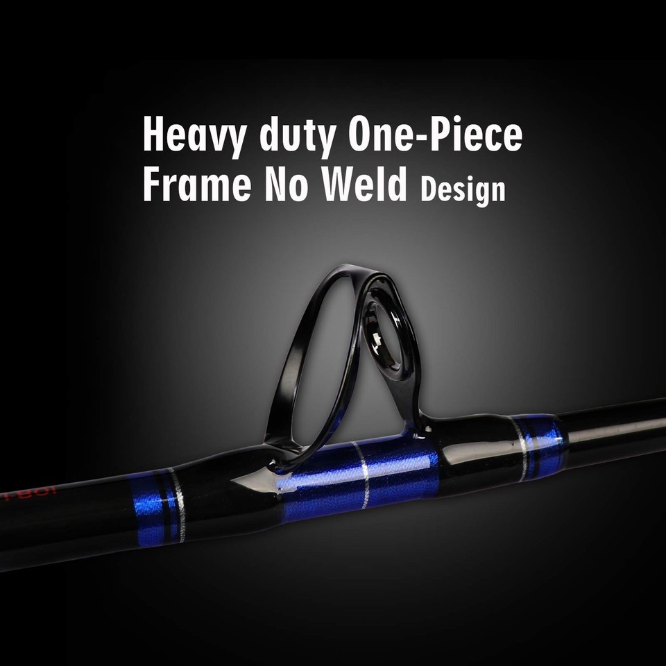 1Piece 2Piece Saltwater Offshore Trolling Rod Big Game Rod Conventional ...