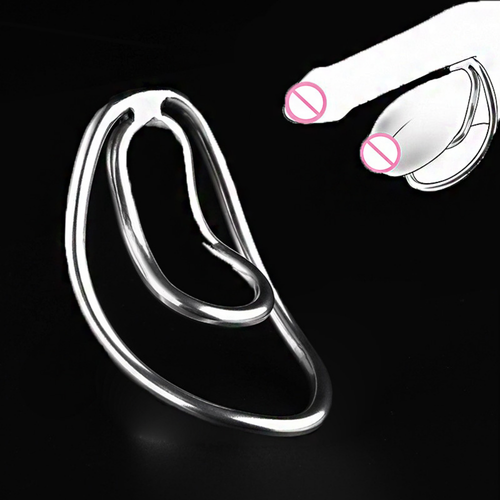 Stainless steel The Penis Clip Male Metal Chastity Training Clip Lock ...