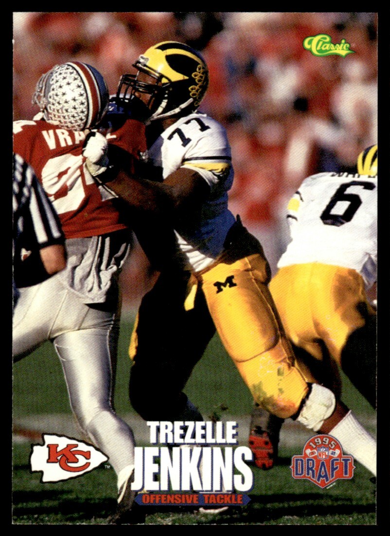 1995 Classic NFL Rookies #31 Trezelle Jenkins Rookie Kansas City Chiefs ...