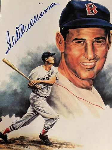 TED WILLIAMS SIGNED PHOTO AUTOGRAPH BOSTON RED SOX SIGNATURE 8.5X11 ...