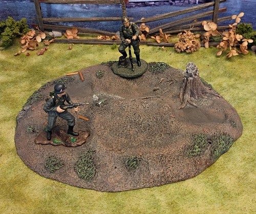 ACW Civil war Britains WW-2 Terrain Base and 2 Germans 56mm set fits ...