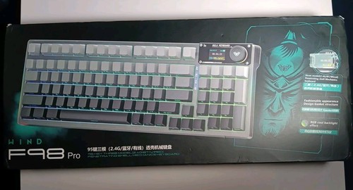 AULA F98 Pro Wireless Mechanical Keyboard with Transparent Keycaps ...