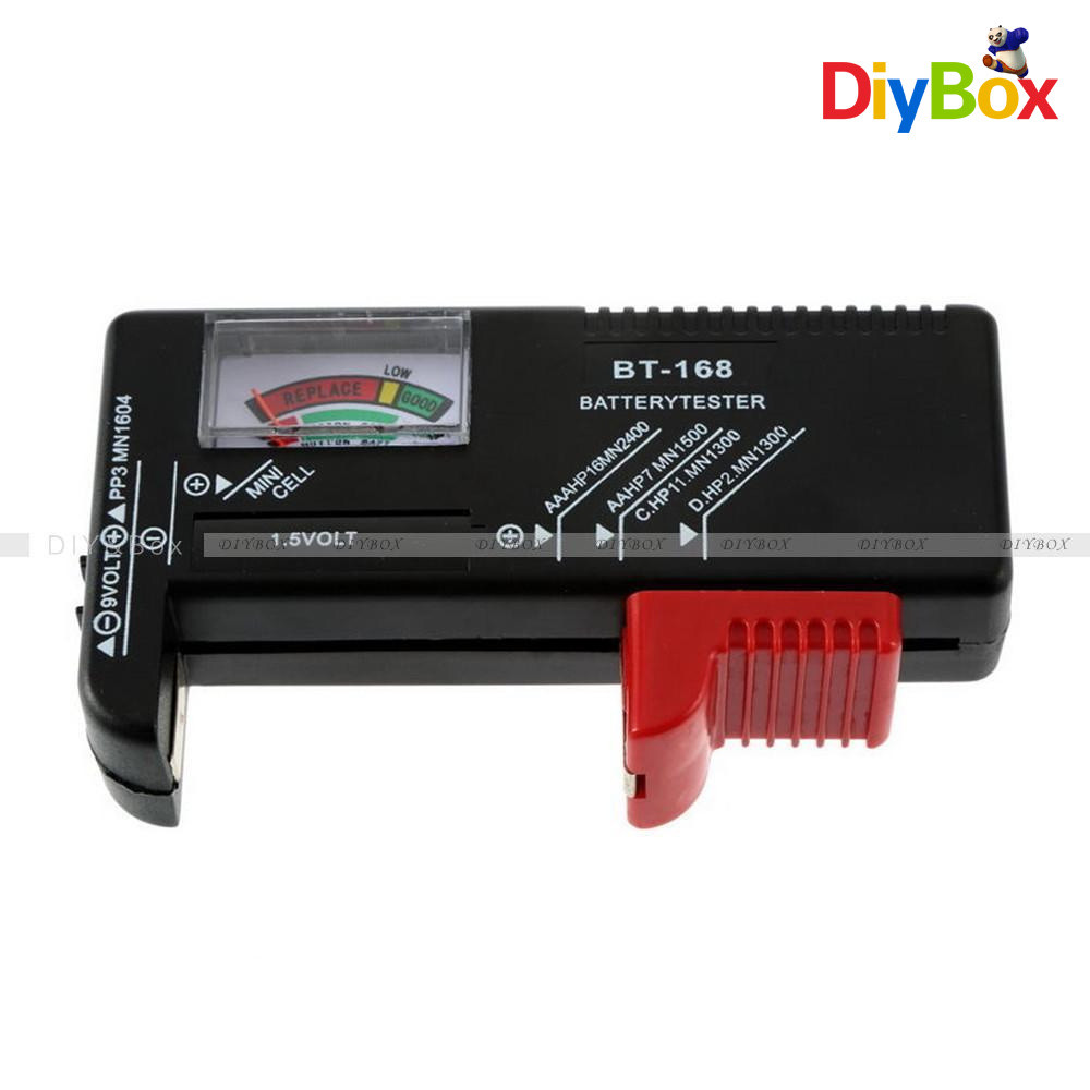 Universal AA AAA C D 9V 1.5V Button Cell Battery Volt Tester Checker ...