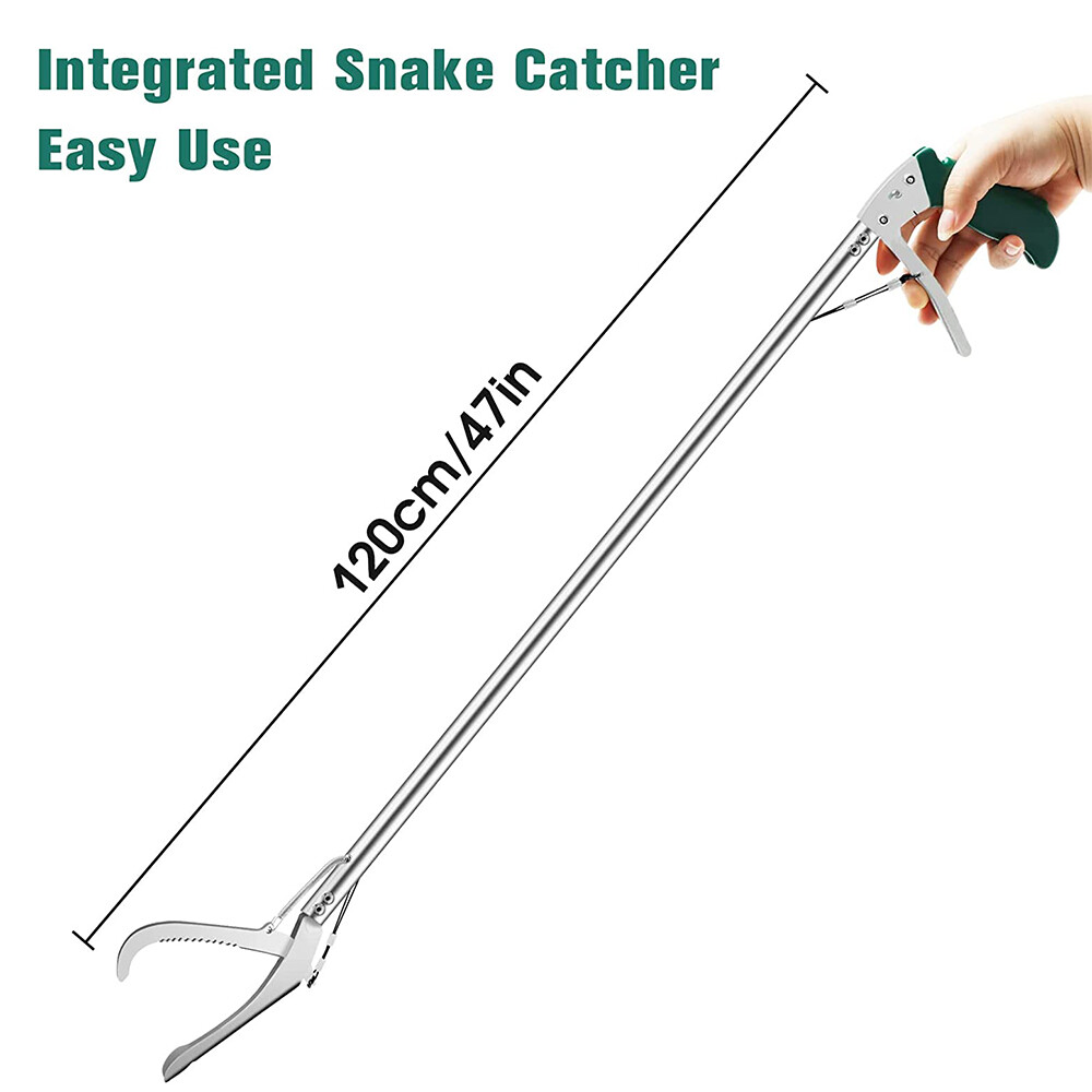 47" Heavy Duty Snake Tongs & Bag Reptile Grabber Catcher Wide Jaw ...