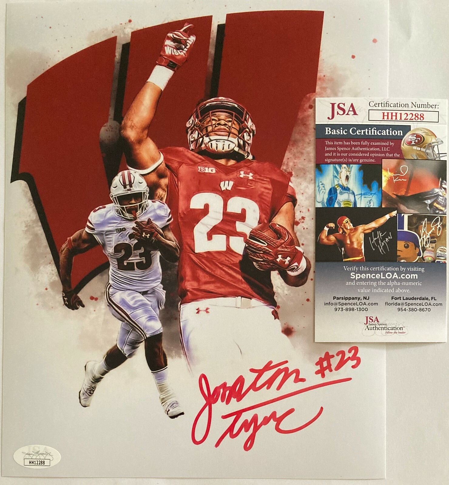 Jonathan Taylor Wisconsin Badgers Signed 8x10 Autographed Photo JSA COA ...