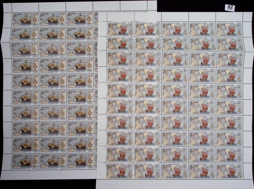 // 50X ICELAND 1992 - MNH - CEPT - SHIPS - MAP - COLUMBUS - FOLDED SHEETS | eBay