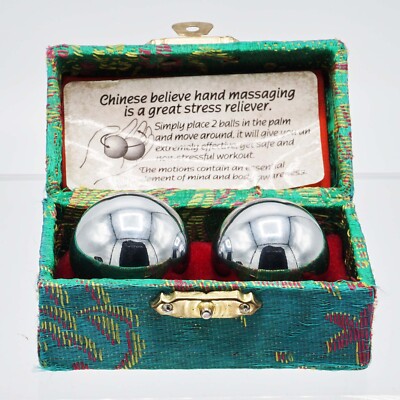 VTG Baoding Balls Chinese Health Exercise Stress Relief Chrome Massage ...