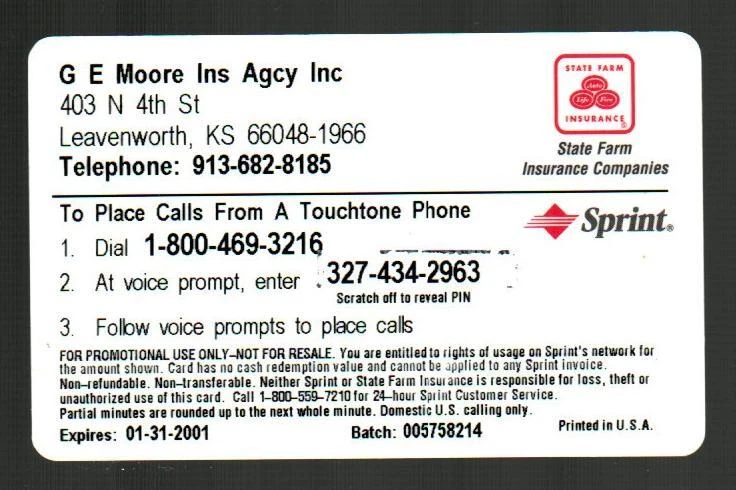 State Farm Insurance Card