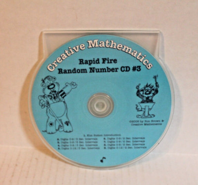 Kim Sutton Creative Mathematics Rapid Fire Random Number CD #3 Math ...