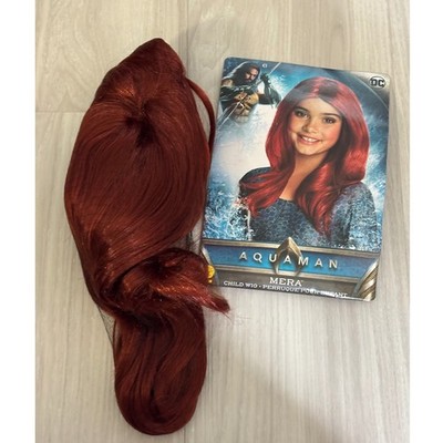 Aquaman Mera Child Wig, DC Comics, Halloween, Cosplay, Dress Up, Red ...